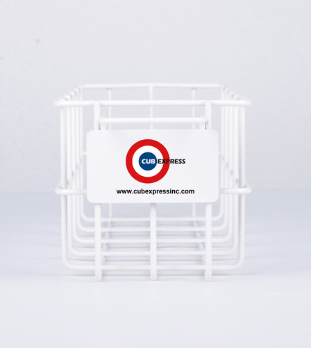 Metal Storage Wire Basket with Card Caddy | Cub Express