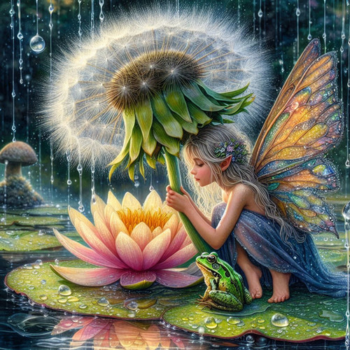 50x50cm Dew drop fairies | Wattobizz