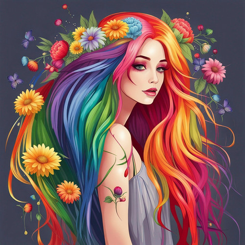 50x50cm Rainbow Ladies | Wattobizz