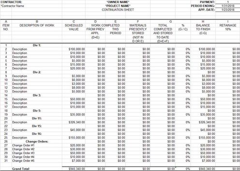 Construction Finance Spreadsheets