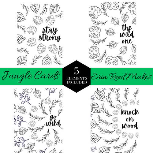 Jungle Card Fronts | Erin Reed Makes
