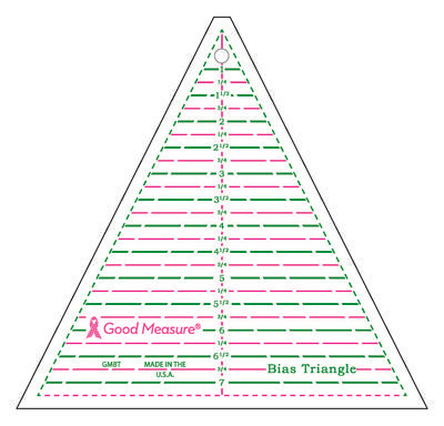 Good Measure Cut for the Cure Ruler BIAS TRIANGLE