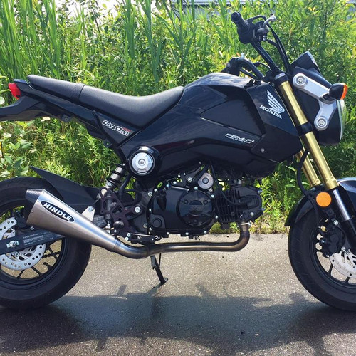 Honda Grom 2014-2016 Hindle Evo Megaphone System - Satin SS, W/Carbon ...