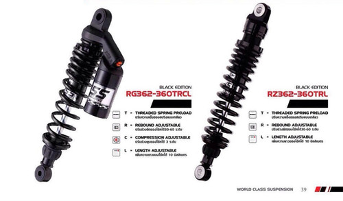 Honda Rebel 300/500 YSS rear shocks (set) stage1 | MiniHolics