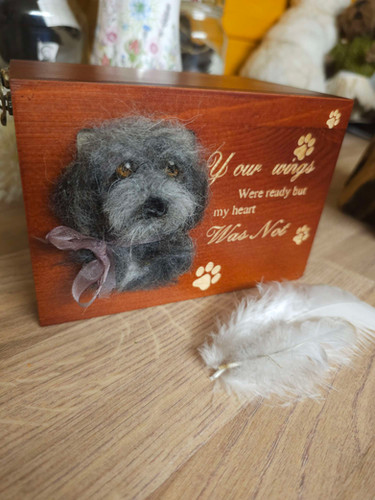 Customised Wooden Pet Memory Box for Ashes | My Site 1