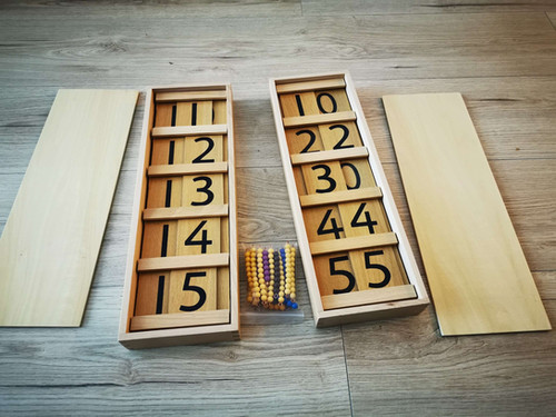 TABLE DE SEGUIN 1 et 2 avec lot de perles | Mimi Montessori