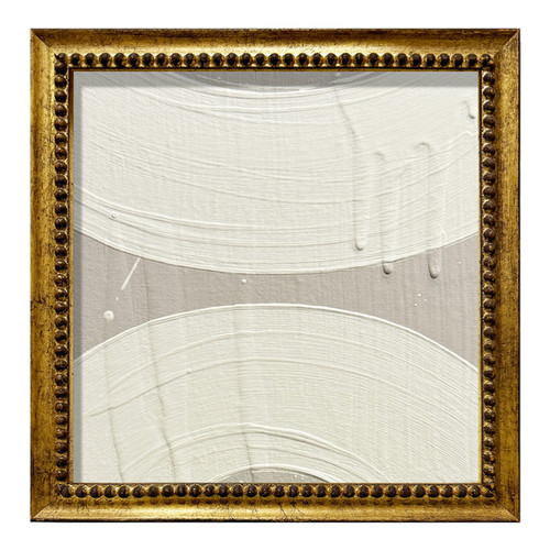 Ron Giusti Mini Petite Wagasa Taupe Cream Acrylic Painting | rongiusti