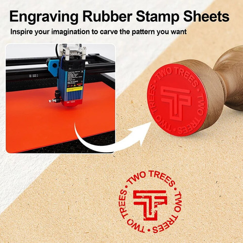 Rubber Stamp Sheet For Laser Engraving Machine. A4 Size 2.3mm Orange ...