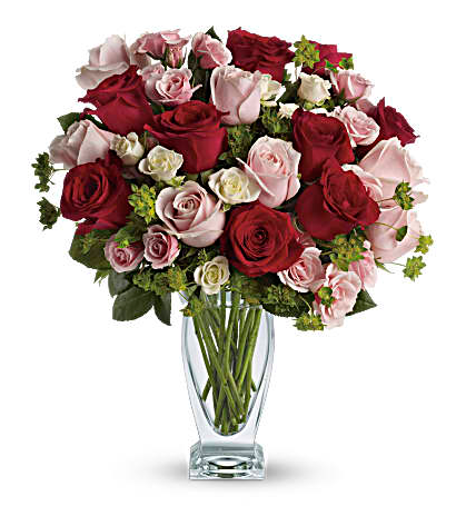 mixed color rose bouquet | Mercados Flowers