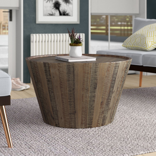 Solid Wood Drum Coffee Table | Sofa-City