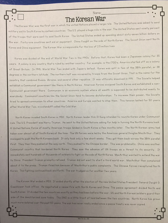 Korean Passage | DrLestersKids