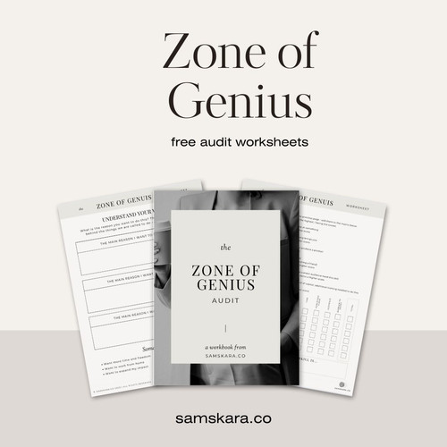Zone of Genius Audit Workbook | Samskara.co
