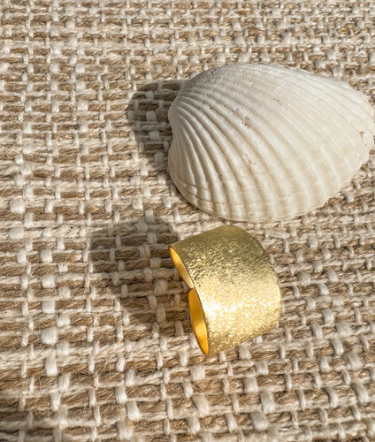18K Gold Plated Plain Ring | SandBrazil