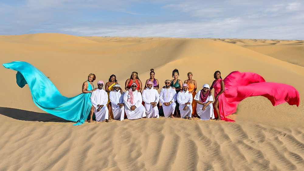Capturing Elegance: Flying Dress Photoshoot in Dubai's Majestic Desert