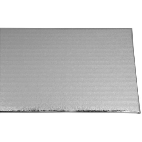 O'Creme Silver Log Cake Board, 14-1/5" x 5" x 1/4" - Pack of 10 | ocreme