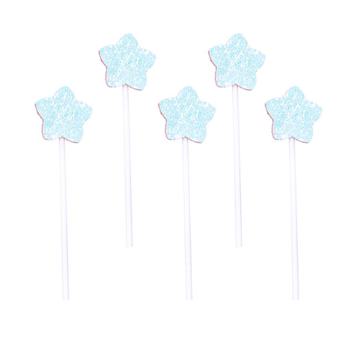 O'Creme Blue Stars Cake Topper, Pack of 5 | ocreme