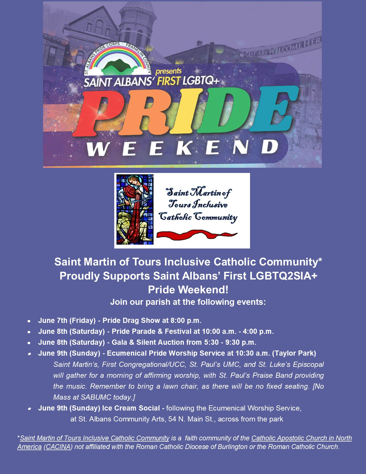 Saint Martin of Tours Inclusive Catholic Community Proudly Supports ...