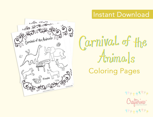Carnival of the Animals Coloring Pages | Crafterina