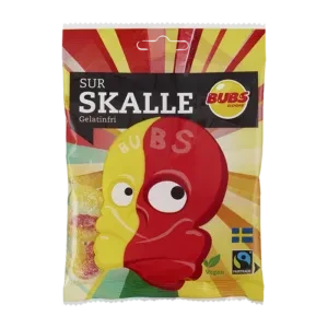 Bubs Sour Lemon and Raspberry Skull | thesweetiepeople