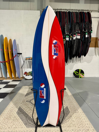Prancha Surf Larry Bertlemann "Pepsi" Twin Fin 6’0 w/ glass on fins ...