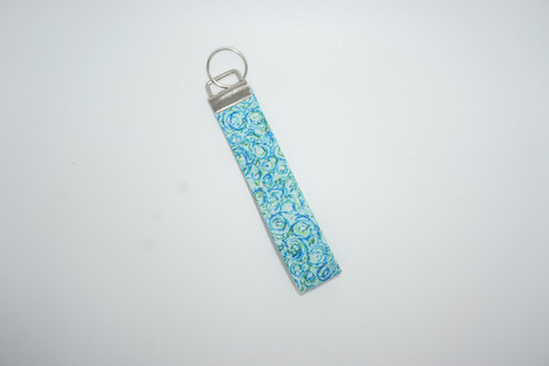 Blue-Green Swirl Wristlet Keychain | Crafting Therapy Shop