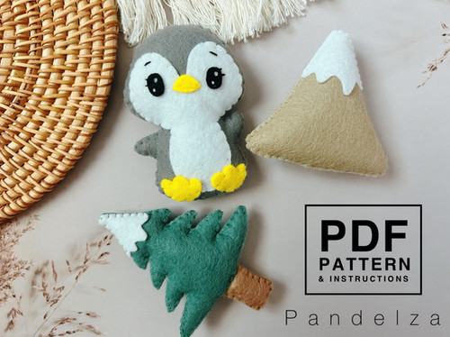 Free Penguin PDF Pattern & Instructions | Pandelza Felt Craft