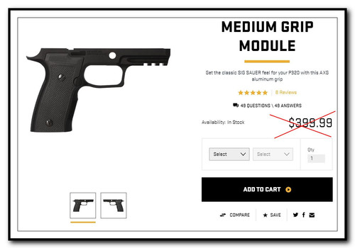 Factory P320 AXG Grip modules at $50 below MSRP - now also available in ...
