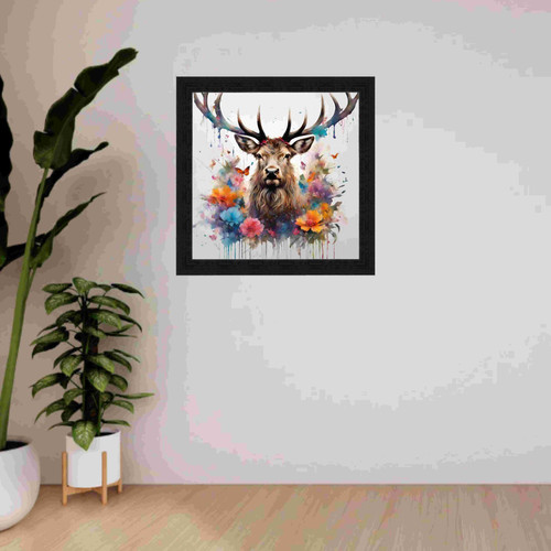 Colourful Stag with Splashes - No.1 | The Framestoreuk Ltd