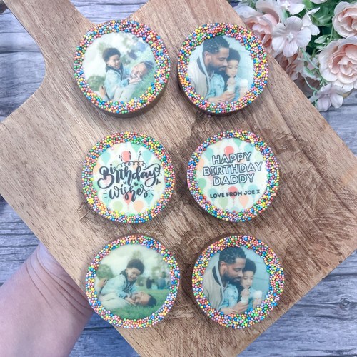 Personalised Happy Birthday Chocolate Disc Gift Set | CocoAimes