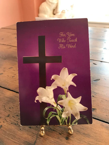 Vintage Card, Easter Card, For Priest, Minister, Pastor, Easter Cross ...