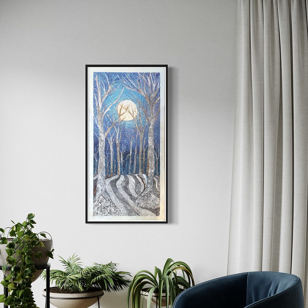 Mountain Art and Seascapes Dot Theory Design