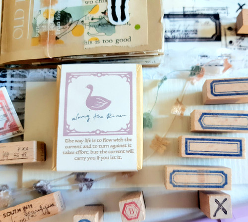 Along the river (2 stamps) - Rubber stamp - Kurukynki | vivianawilliams