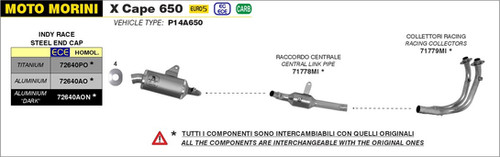 Arrow Stainless Headpipe for X-Cape 650 | Magic City CustomWor