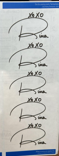 Pack of 5 digitally signed bookplates CLEAR | Rina Kent
