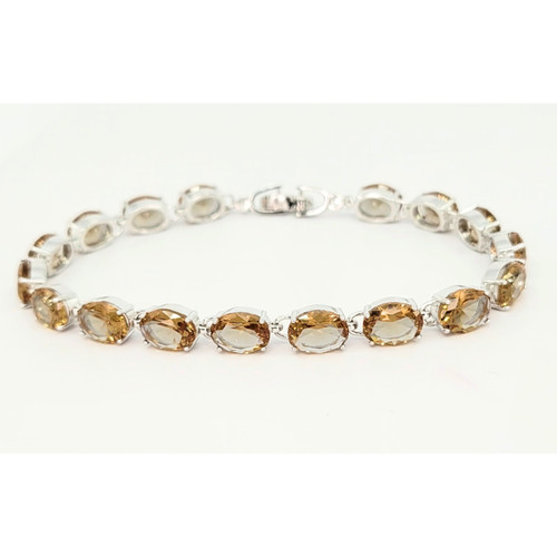 Silver bracelet with oval cut Zultanite | Legacy Jewelry