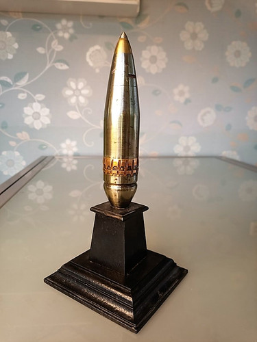 WWII Grenade Desk Ornament On Pedestal | Propagandaworld