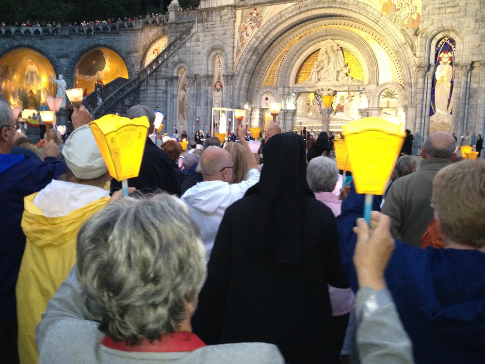 My First Torchlight Marian Procession at the Shrine of Our Lady of Lourdes