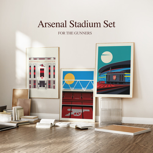 Arsenal FC Stadium Art Prints Bundle | eyeforlondonprints