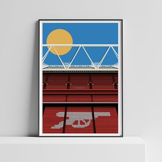 For the Gunners - Arsenal Stadium Art Print | Eye for London Prints