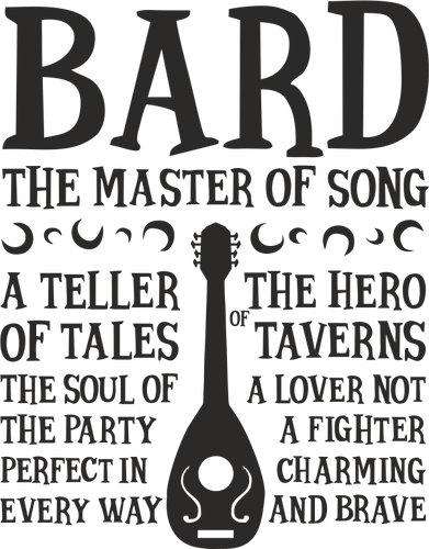Bard Class Sign | HenkelMade NerdCraft
