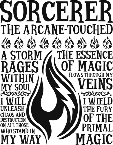Sorcerer Class Sign | HenkelMade NerdCraft
