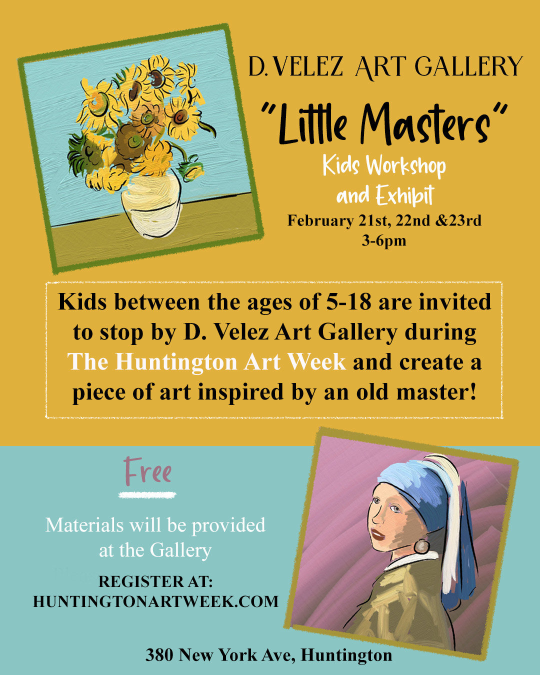 “Little Masters” Kids Workshop and Exhibit (Kids & Families ...