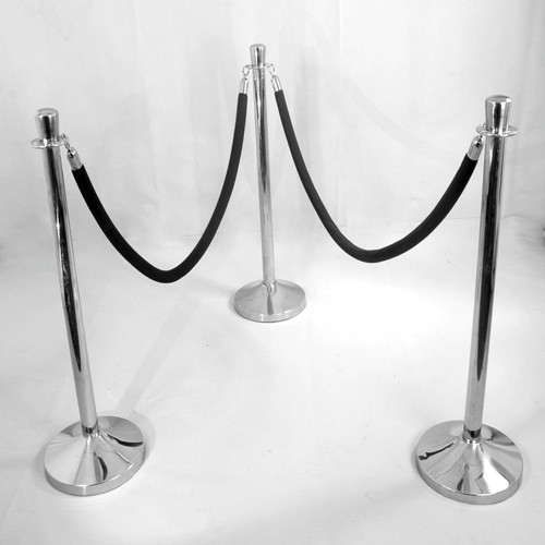 Potelet chromé et corde | Avalon Virtual