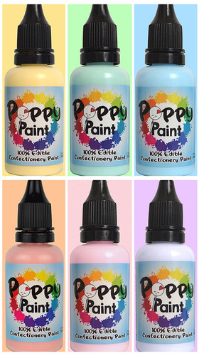Poppy Paint PASTEL BUNDLE SET Edible Paint, 30ml., 6pk. | Berry Couture