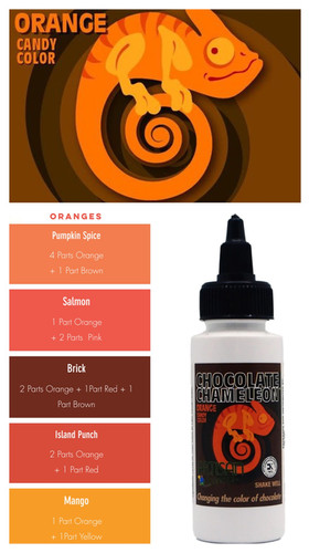 ORANGE Artisan Accent Chocolate Chameleon Candy Coloring, 2oz. | Berry ...