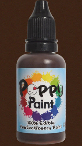 Poppy Paint BROWN Edible Paint, 30ml. | Berry Couture