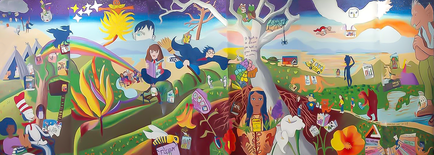 Lu Sutton Elementary Reading Garden Mural