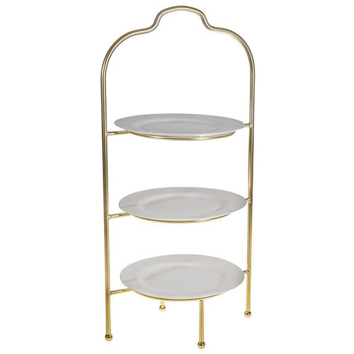 Gold 3 Tier plate stand | DIY Event Specialist