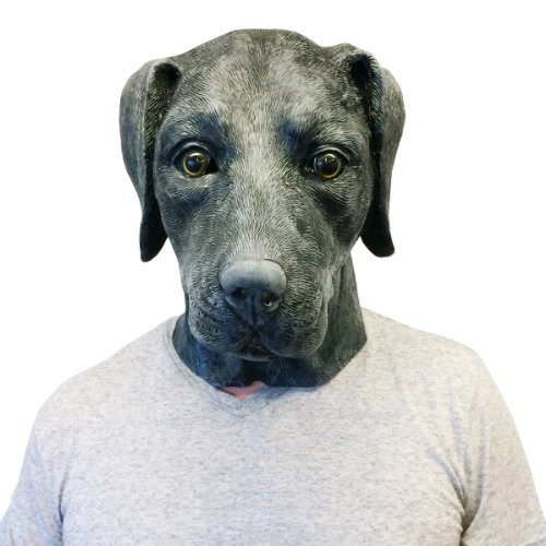 Black Labrador Retriever Dog Costume Face Mask | offthewalltoys