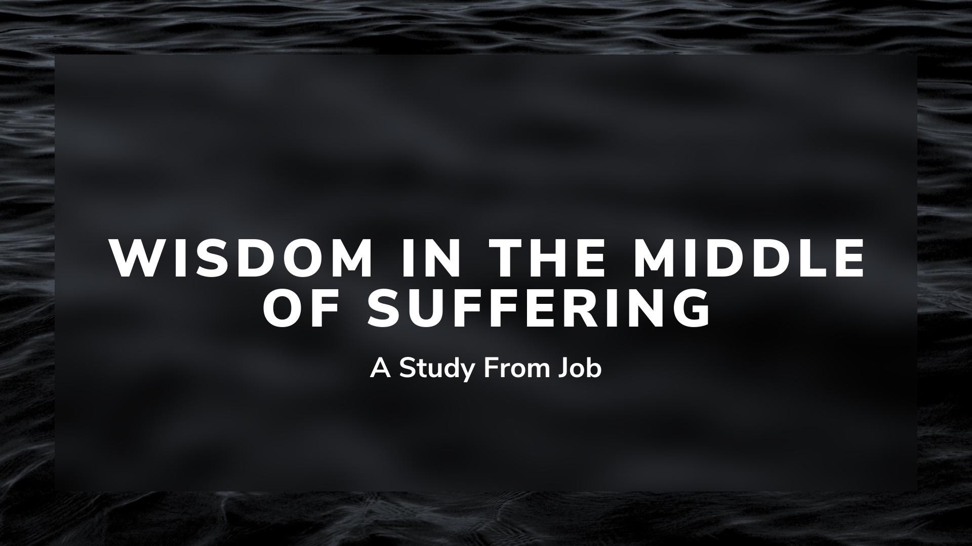 Wisdom In The Middle of Suffering